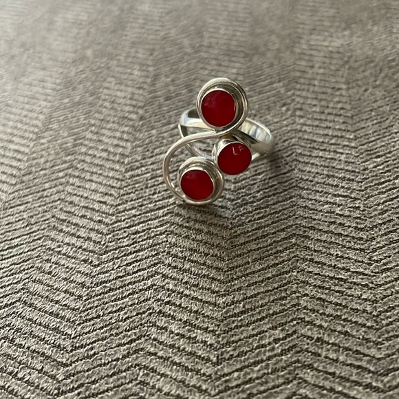 Jewelry | Sterling Silver Red Enamel Ring New | Poshmark
